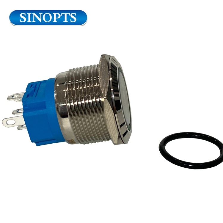 Stainless Steel Metal Push Button Switch IP67 Push Button Light Switch ...